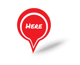 You are here sign icon mark destination Royalty Free Vector