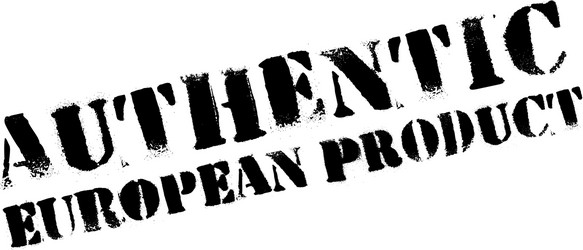 Authentic european product stamp Royalty Free Vector Image