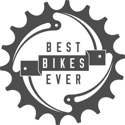 Bikes shop emblem design element for bike Vector Image
