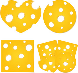 Heart shaped cheese cartoon Royalty Free Vector Image