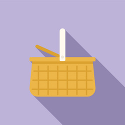 Farm basket icon flat style Royalty Free Vector Image