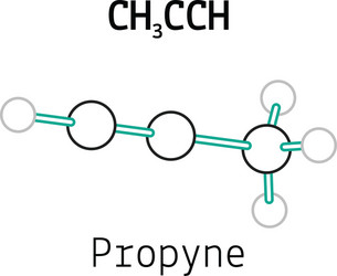 Ch3cch propyne molecule Royalty Free Vector Image