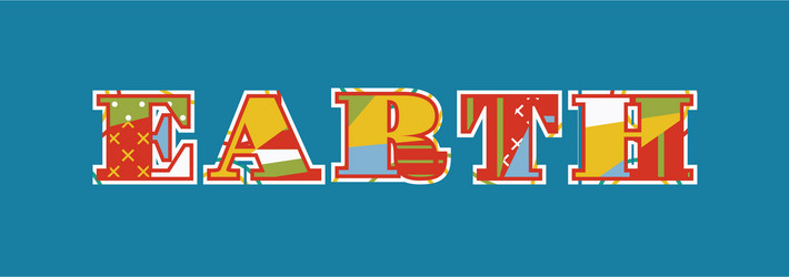 Planet earth word logo design Royalty Free Vector Image