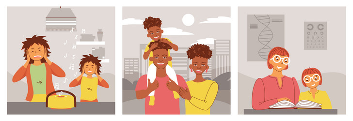 Heredity flat collage composition Royalty Free Vector Image