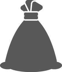 Full bag icon symbol isolated on white background Vector Image