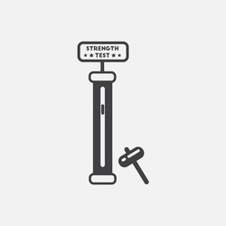 Strength tester test your amusement game Vector Image