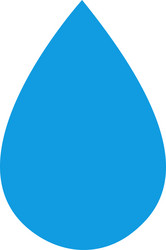 Water drop shape blue drops icon Royalty Free Vector Image