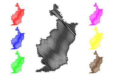 Buriram province map Royalty Free Vector Image