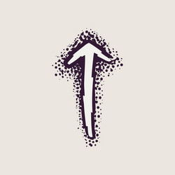 T letter logo in ancient historical style Vector Image