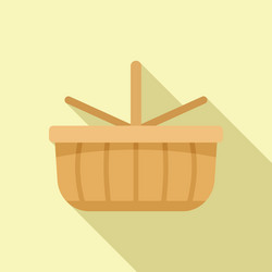 Farm basket icon flat style Royalty Free Vector Image