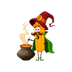 Cartoon tacos wizard character mexican food Vector Image