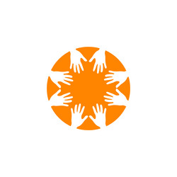 Open hand logo Royalty Free Vector Image - VectorStock