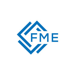 Fme letter logo design on black background Vector Image