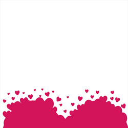 Heart valentine footer Royalty Free Vector Image