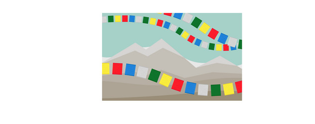 Tibetan Prayer Flags Vector Images (56)