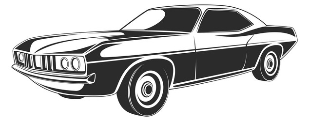 Muscle Cars Drawings Side View