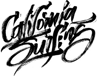 California modern calligraphy hand lettering Vector Image
