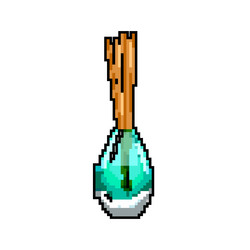 Incense aroma sticks game pixel art Royalty Free Vector