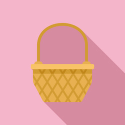 Farm basket icon flat style Royalty Free Vector Image