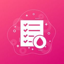 Blood test result icon Royalty Free Vector Image