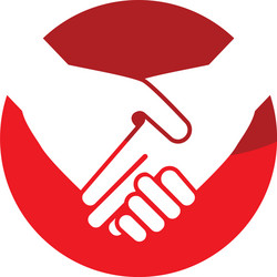 Hand shake logo Royalty Free Vector Image - VectorStock