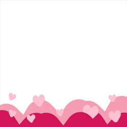 Heart valentine footer Royalty Free Vector Image
