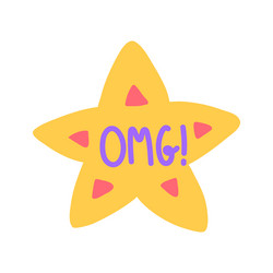 Cartoon color label sticker Royalty Free Vector Image