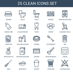 Clean icons Royalty Free Vector Image - VectorStock