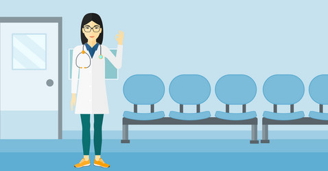 Doctor showing sign ok Royalty Free Vector Image