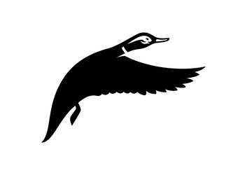 Duck hunting template Royalty Free Vector Image