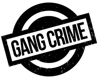 Gang crime stamp typographic Royalty Free Vector Image