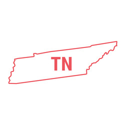 Tennessee state shape outline Vector Images & Graphics for Commercial ...