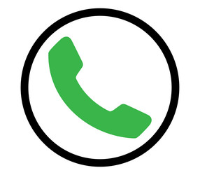 Green phone icon Royalty Free Vector Image - VectorStock