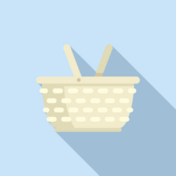 Farm basket icon flat style Royalty Free Vector Image