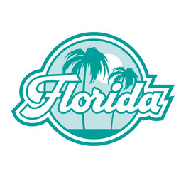 Florida state with beautiful view Royalty Free Vector Image