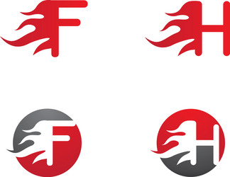 Letter f symbol design Royalty Free Vector Image