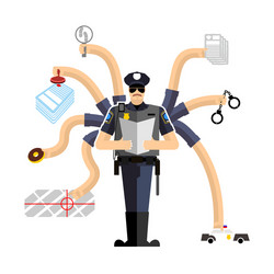 Cartoon police officer Royalty Free Vector Image