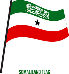 Somaliland flag on white background Royalty Free Vector