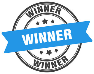 Winner stamp label on transparent Royalty Free Vector Image