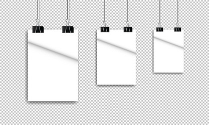 Poster template with clips Royalty Free Vector Image