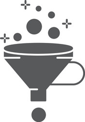 Funnel icon concept design isolated on white Vector Image