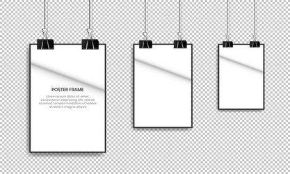 Poster template with clips Royalty Free Vector Image