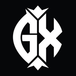 Gx logo monogram abstract infinity shape images Vector Image