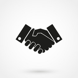Black icon handshake Royalty Free Vector Image