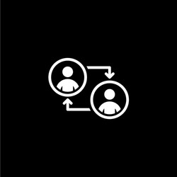 Retraining icon business concept flat design Vector Image