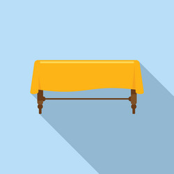 Table icon flat wooden desk Royalty Free Vector Image