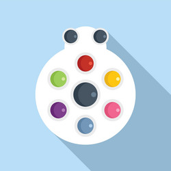 Circle pop it game icon flat dimple Royalty Free Vector