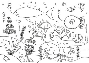 Sea Animal Coloring Vector Images (over 48,000)