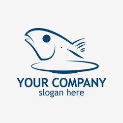 Fish logo icon milkfish Royalty Free Vector Image