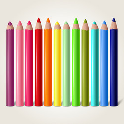 Pastel coloured pencils colourful pencils Vector Image
